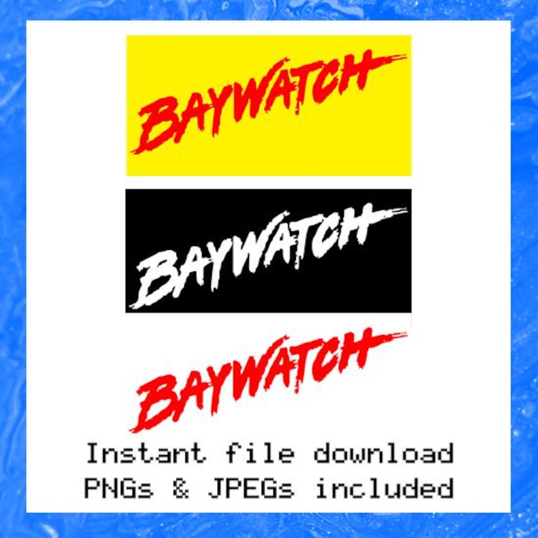Baywatch Logo PNG JPEG Digital File - Etsy