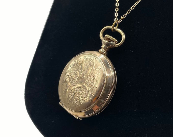 Antique Pocket Watch Case Locket Pendant Necklace - Etsy
