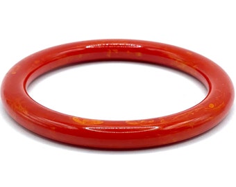 Lipstick-red Bakelite Bangle. 1.5 Super Wide Bracelet. Circa 1940s ...