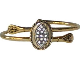 Antique Victorian S.O. Bigney & Co Gold Filled Faux Topaz Ornate Bangle ...
