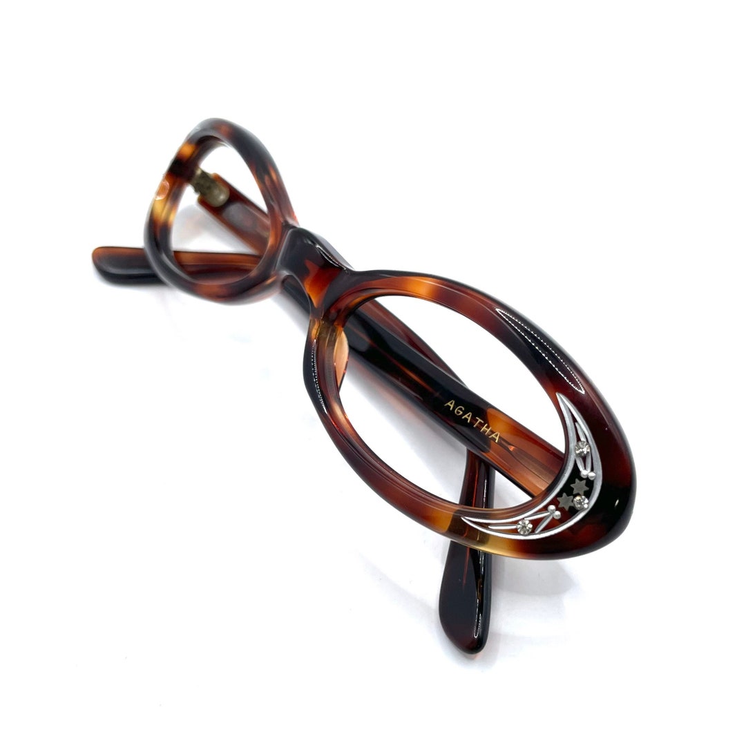 Vintage 1960s Amber Oval Tortoise Shell Eyeglass Frames Never Used - Etsy