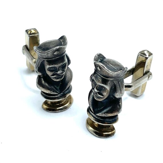 Vintage 1950s Swank Chess King Cufflinks - Gem