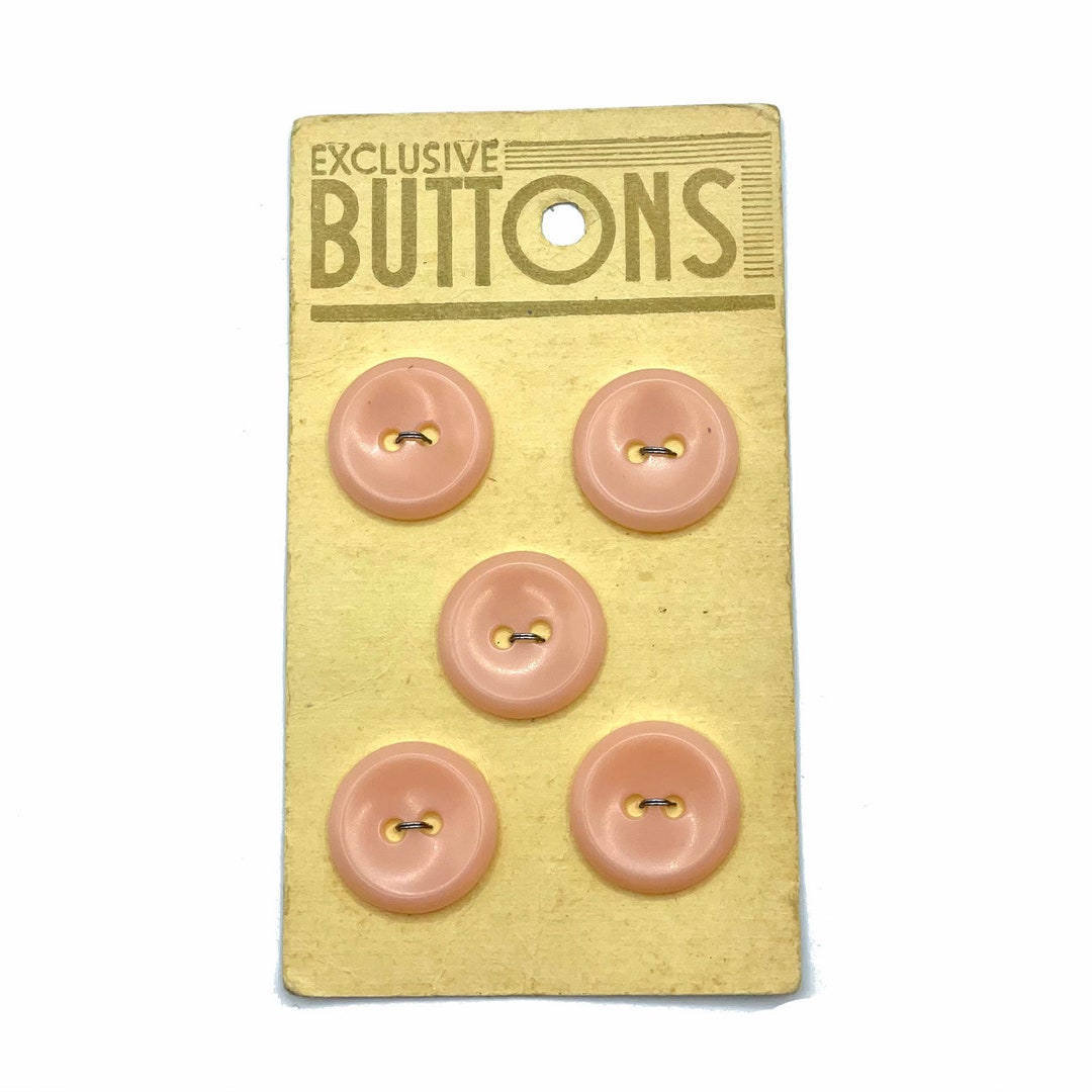 Vintage 1930s Pink Coat Buttons Set of 5 - Etsy