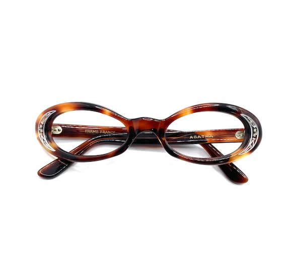 Vintage 1960s Amber Oval Tortoise Shell Eyeglass Fram… - Gem