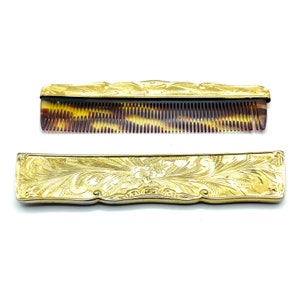 Antique Enameled Italian Comb and Beaded Case - Etsy