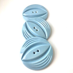 Large Blue 1930s Coat Buttons Set of 3 - Etsy