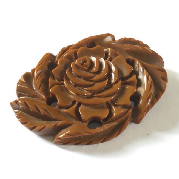 Bakelite Rose Brooch - Etsy
