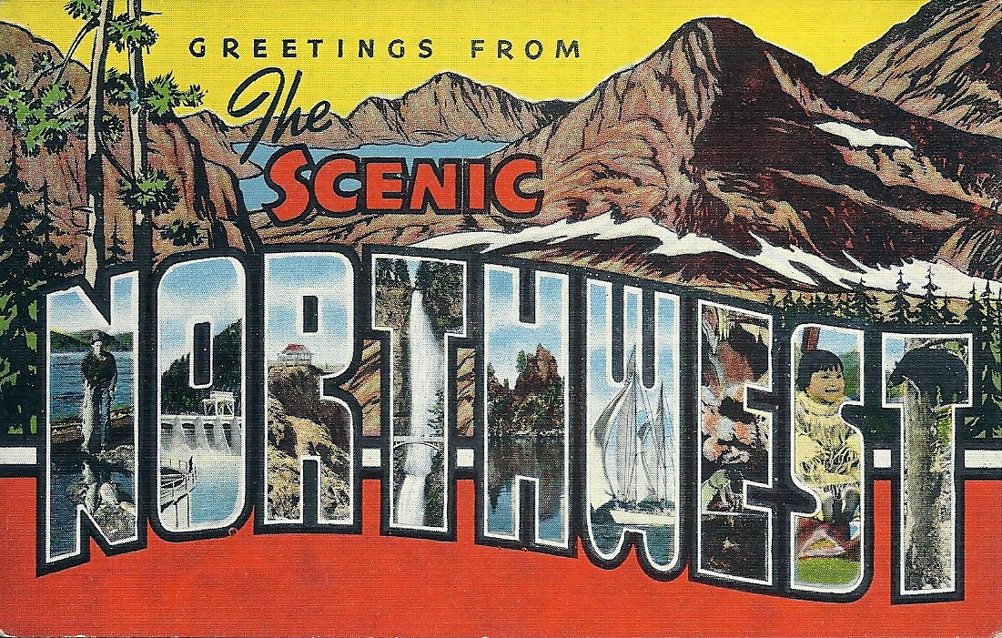 Vintage 1940s Greetings From The Scenic Pacific Northwest | Etsy