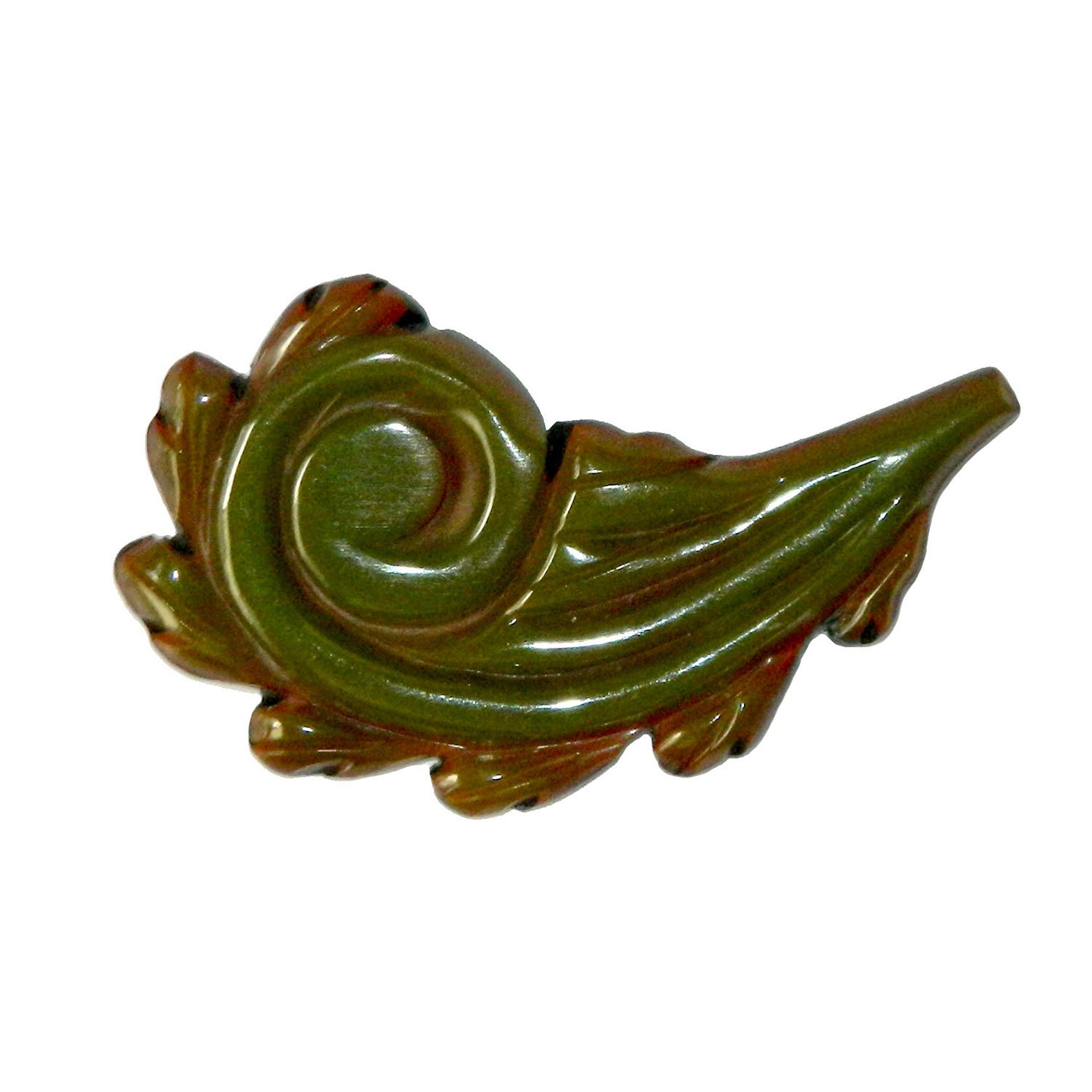 Vintage 1940s Layered Bakelite Leaf Brooch - Etsy