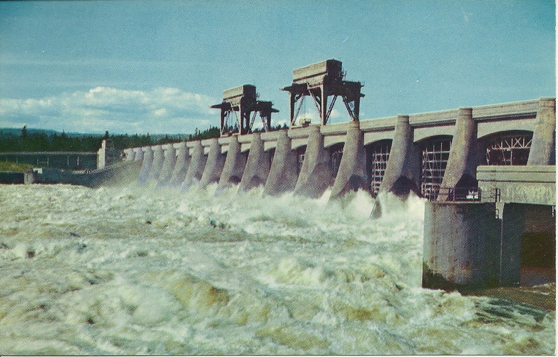 Vintage Bonneville Dam Oregon Washington Postcard - Etsy