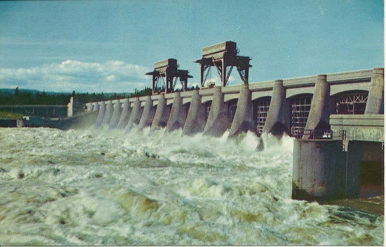 Vintage Bonneville Dam Oregon Washington Postcard - Etsy