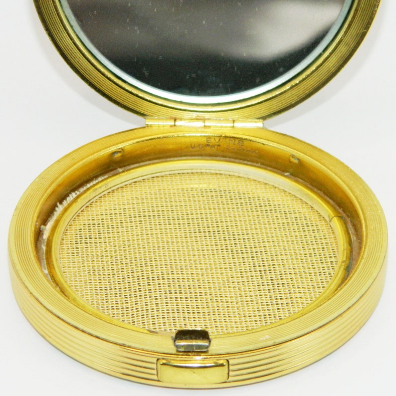 Vintage 1940s Evans Basket Weave Art Deco Compact - Etsy