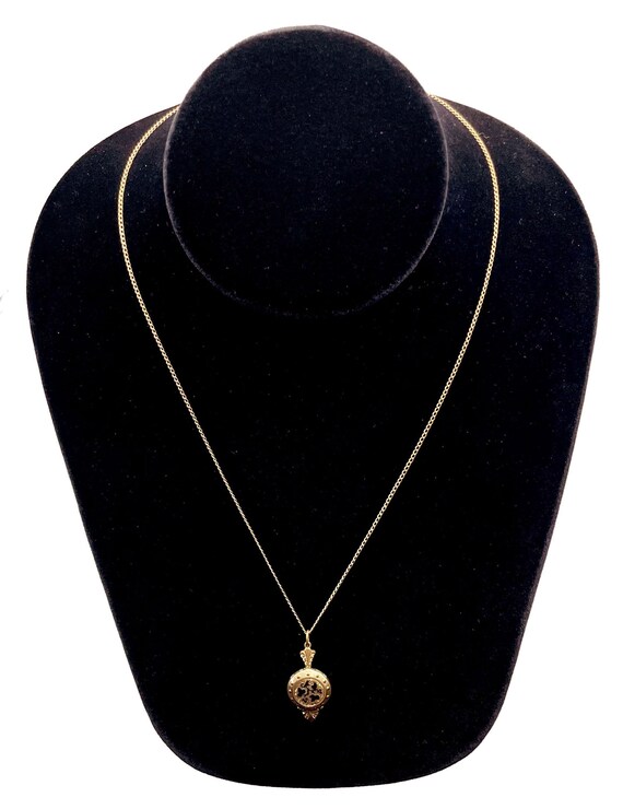 Antique Art Nouveau Gold Filled Pendant Necklace - Gem Antique Art Nouveau Gold Filled Pendant Necklace - Gem