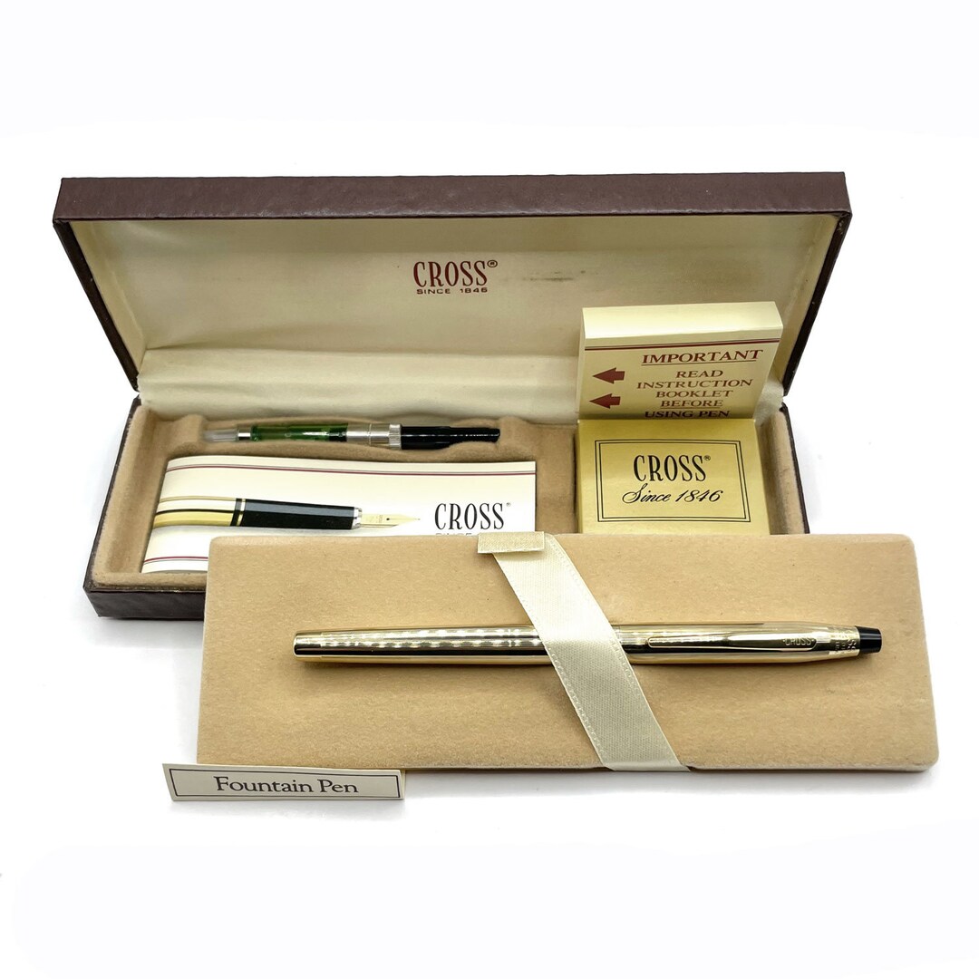 Vintage Cross Gold Filled Fountain Pen - Etsy