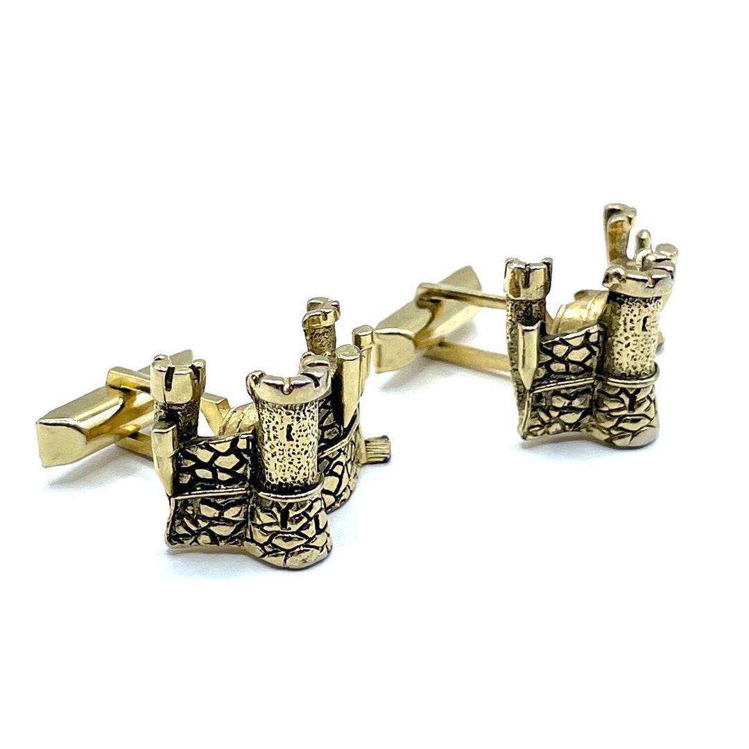 Vintage Swank Castle Cuff Links - Etsy