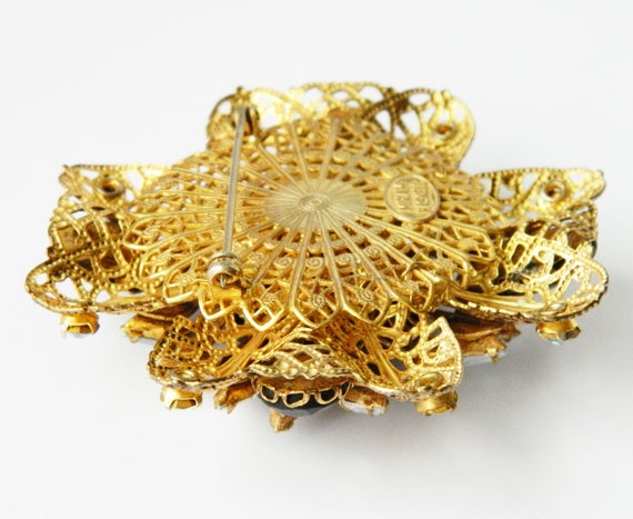 Vintage 1950s Miriam Haskell Maltese Cross Rhinestone… - Gem