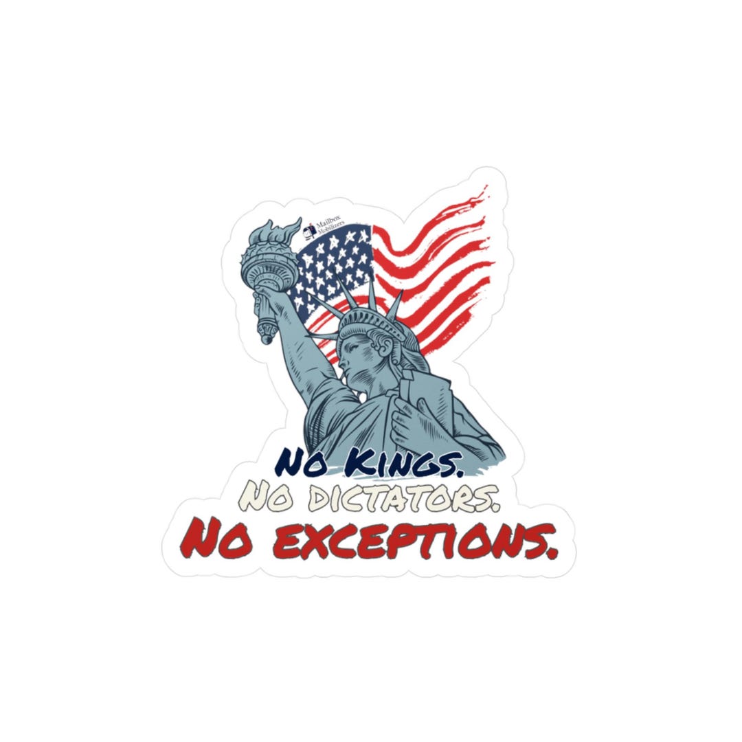 No Kings Vinyl Decal: Liberty Statue, Patriotic Sticker - Etsy