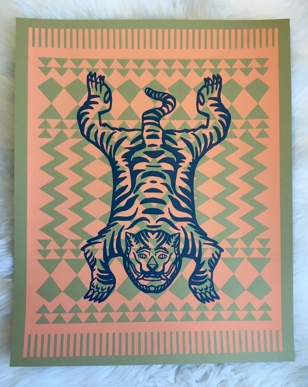 Tibetan Tiger Screen Print - Etsy