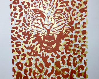 Leopard Screen Print Kitty With Claws - Etsy