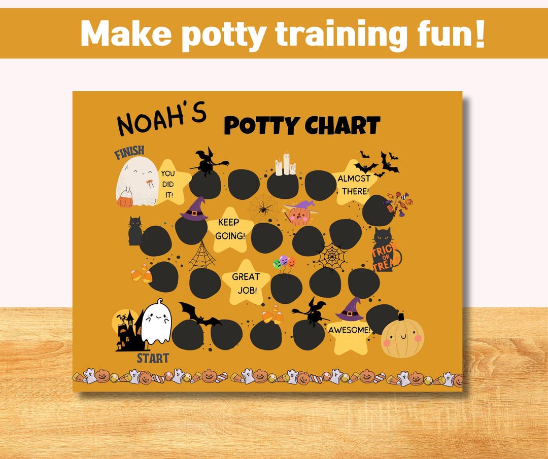 Editable Halloween Potty Training Chart, Cute Kids Reward Chart ...