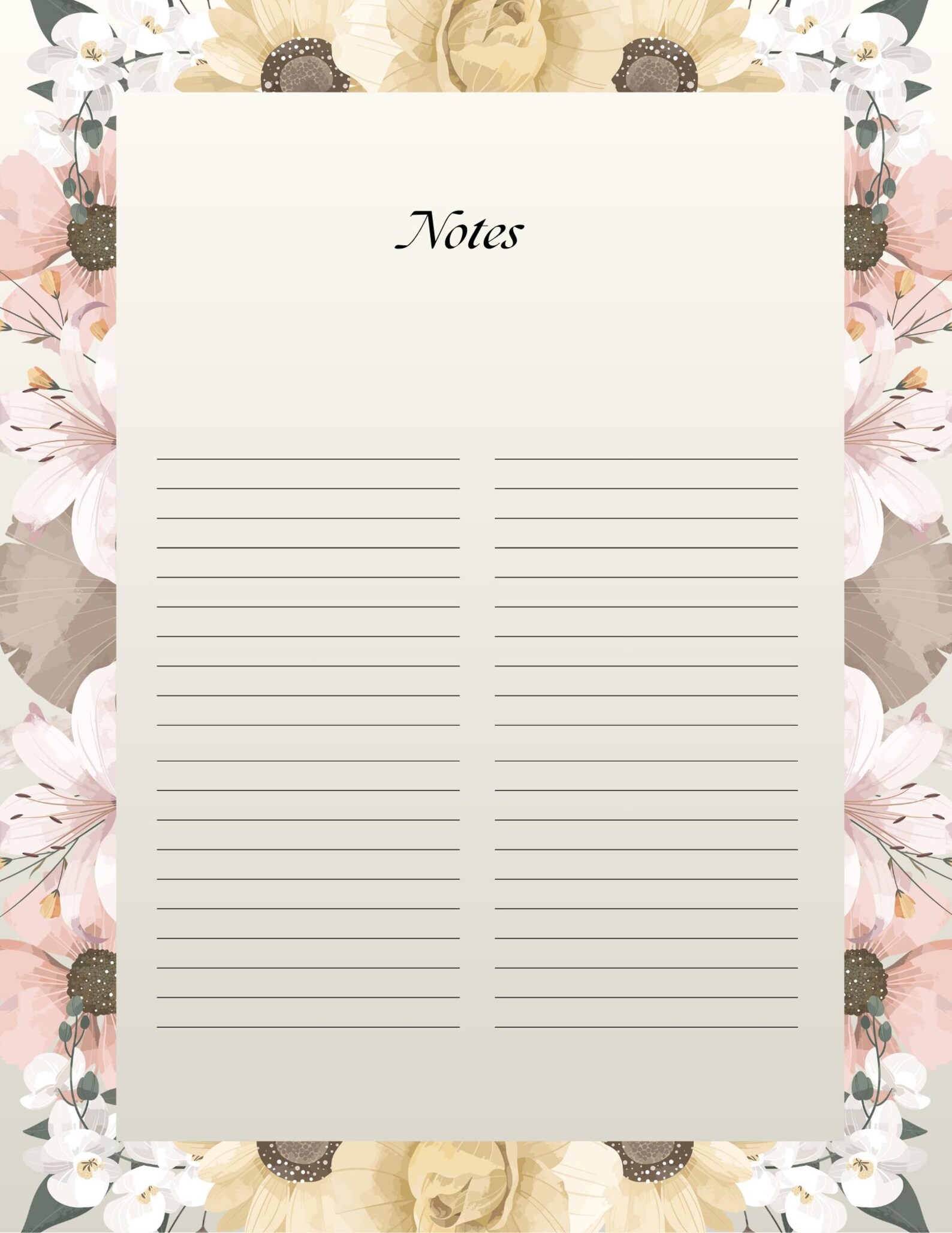 Floral Organizational Notes - Etsy