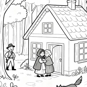 Little Red Riding Hood Coloring Book: 30 Classic Fairy Tale Pages for ...