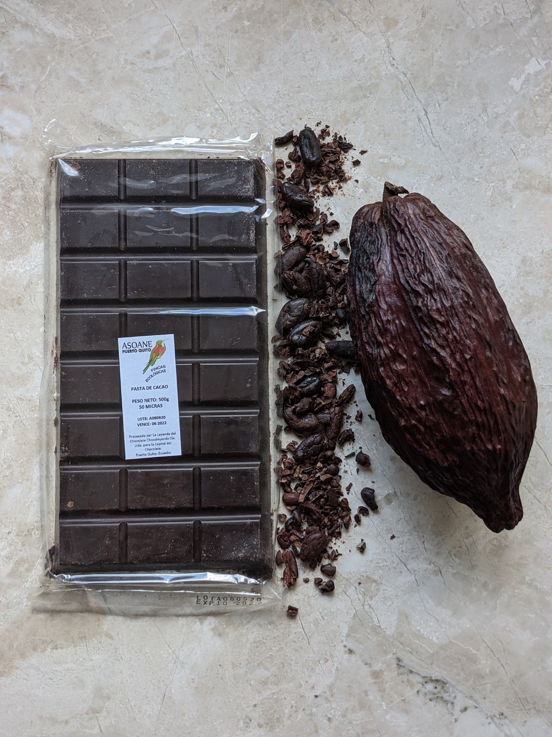 100% Shade Grown 'nacional' Heirloom Cacao Unsweetened 500g Brick - Etsy