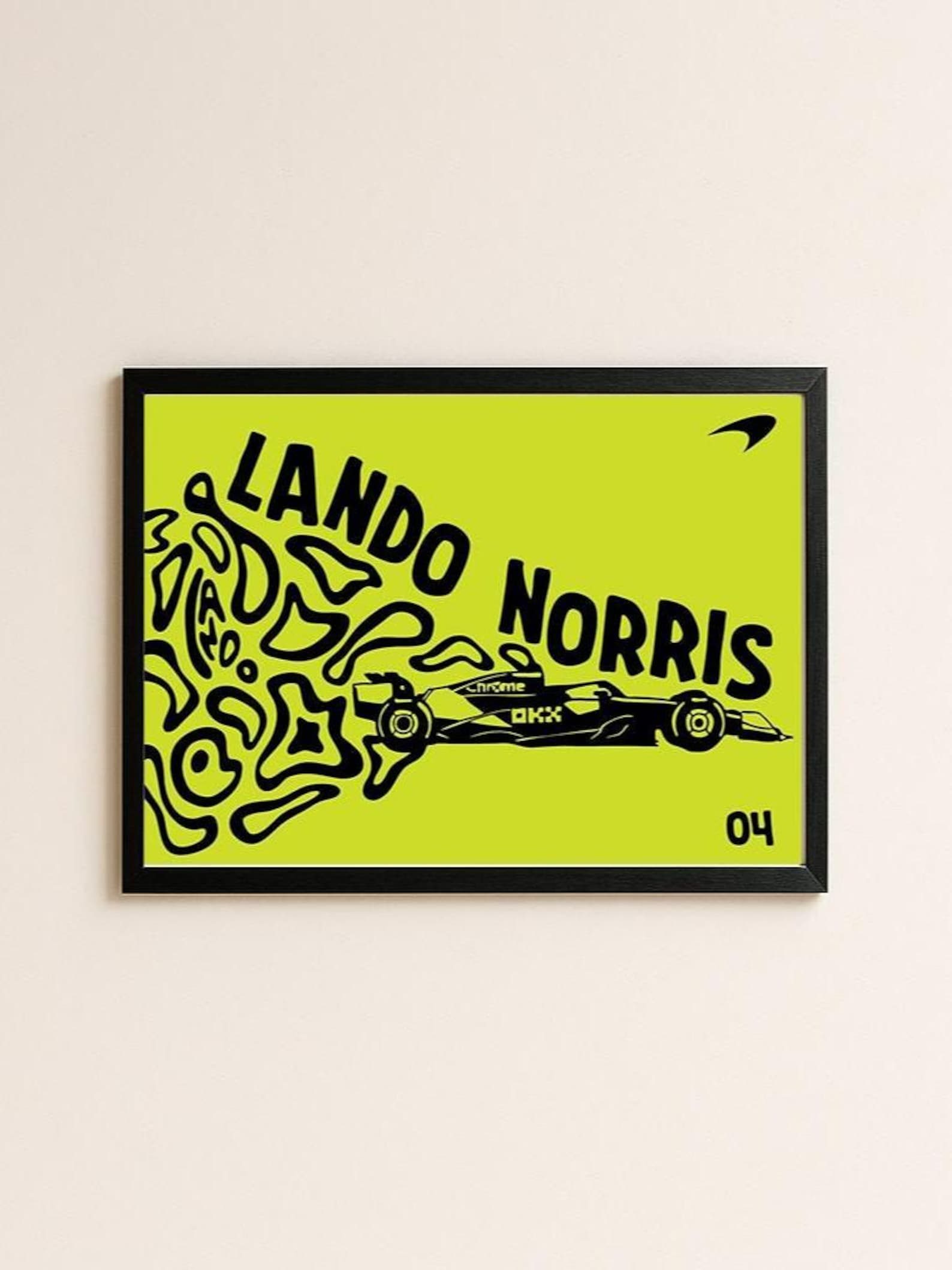 Lando Norris F1 Car Poster: 'blob' Helmet Design Art Print 24x18 - Etsy ...