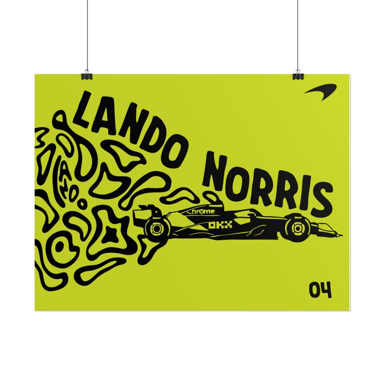 Lando Norris F1 Car Poster: 'blob' Helmet Design Art Print - Etsy