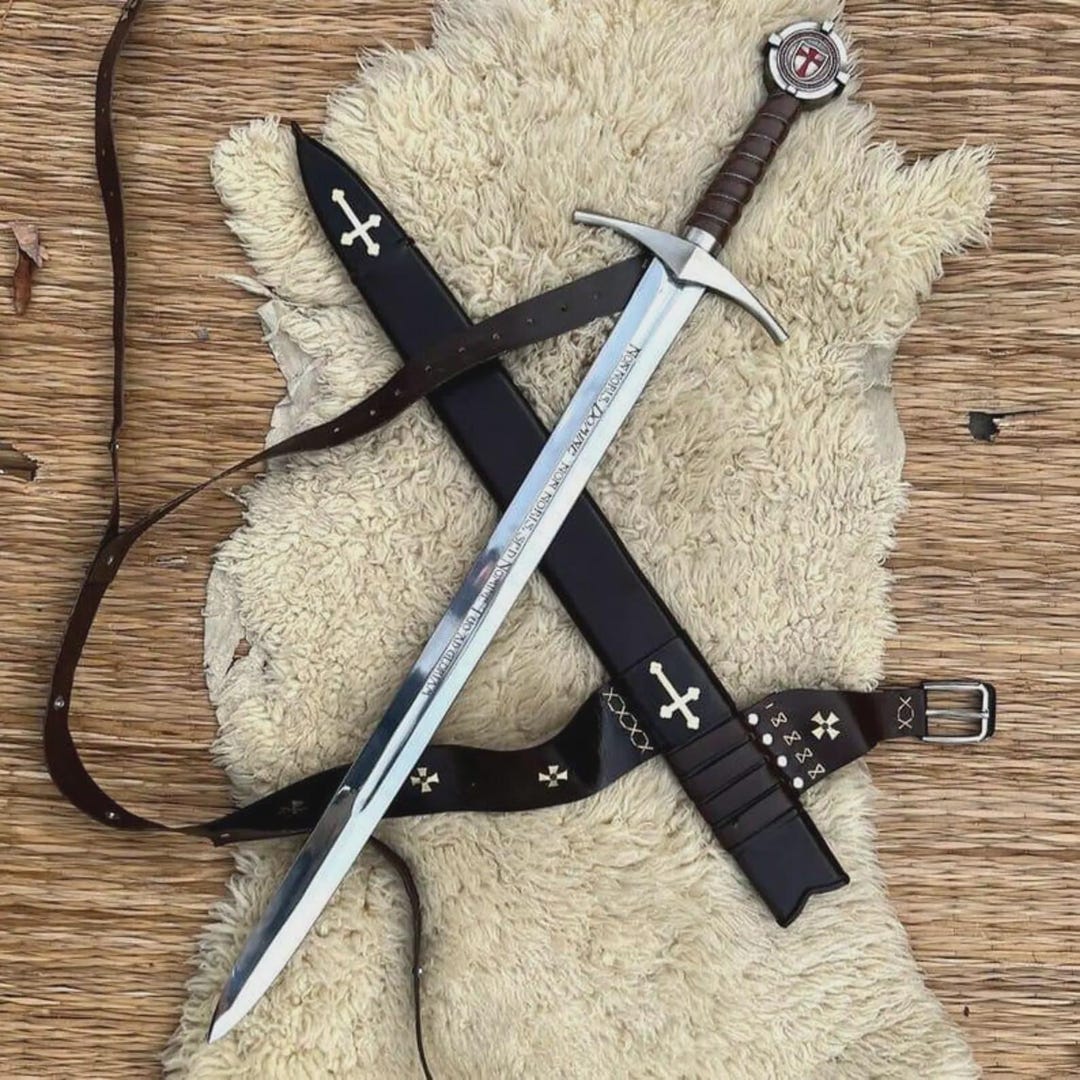 Handmade Knights Templar Sword Replica, 38" Medieval Crusader Sword - Etsy