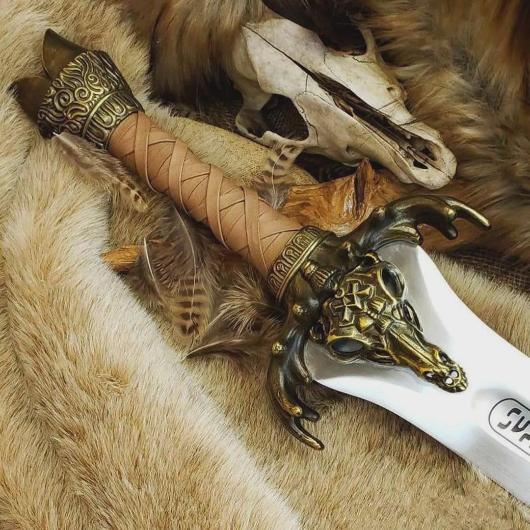 Handmade Conan Atlantean Replica Sword: Stainless Steel, Leather Sheath ...