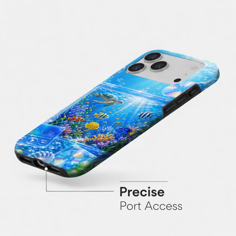 Frutiger Aero Phone Case, Underwater Ocean Y2K Aesthetic Tough Case ...