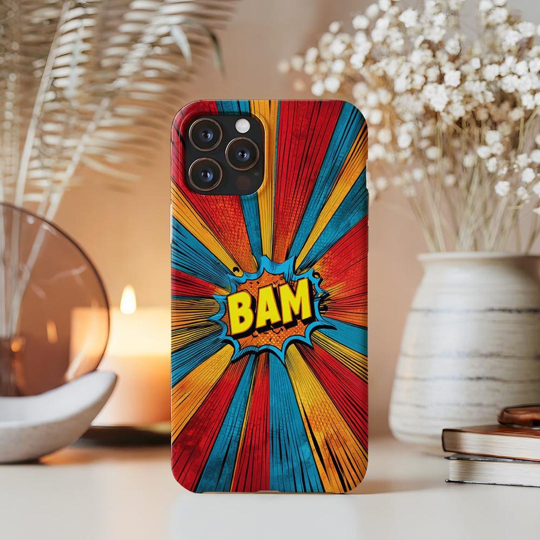 Retro "bam!" Comic Book Phone Case – Pop Art Explosion Design - Etsy
