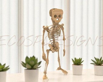 Skeleton Laser Cut Model | Halloween Decor | Digital Download | 3mm MDF DXF SVG Files - Etsy