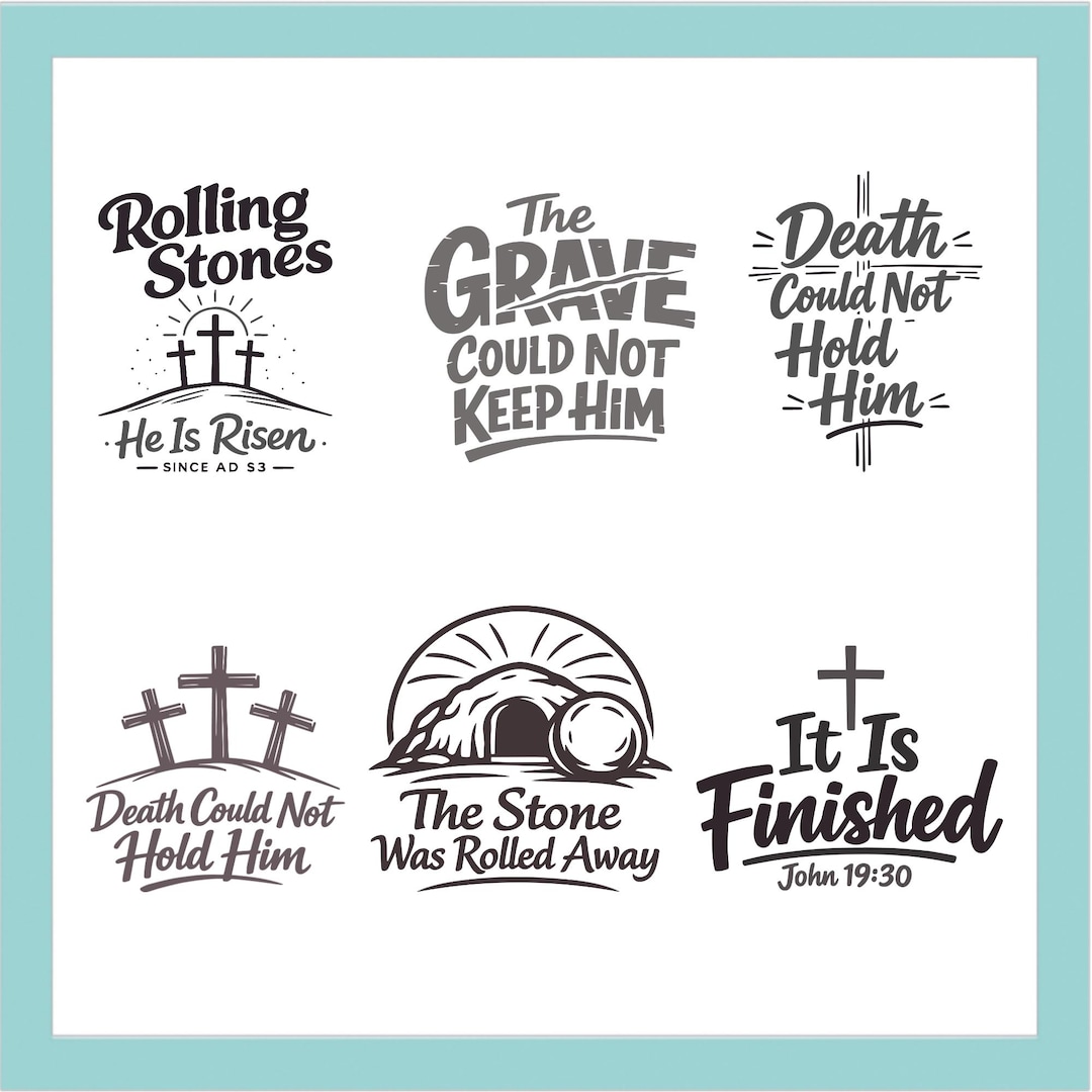 Christian PNG Faith Resurrection Cross Jesus Design Bundle Easter ...