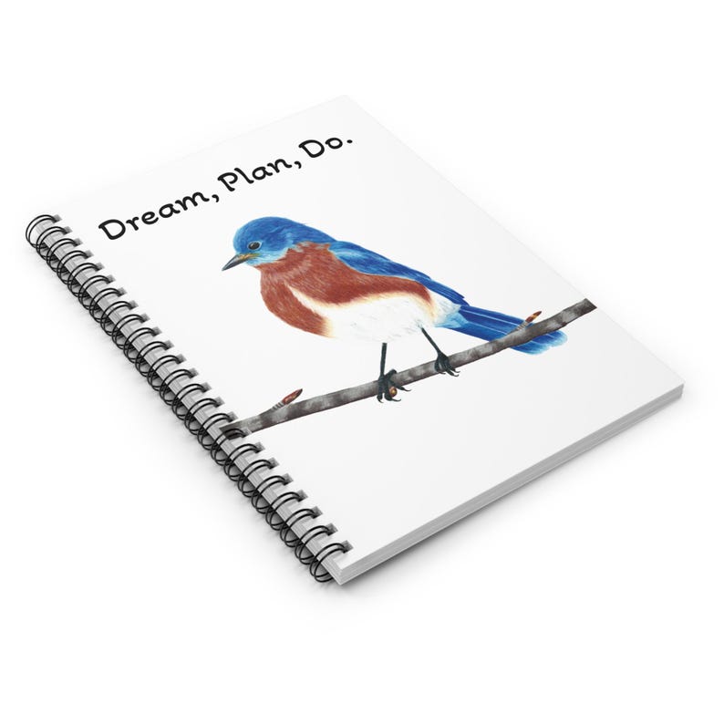 Spiral Notebook - Colored Pencil Drawing, Personalized Journal, Hand ...