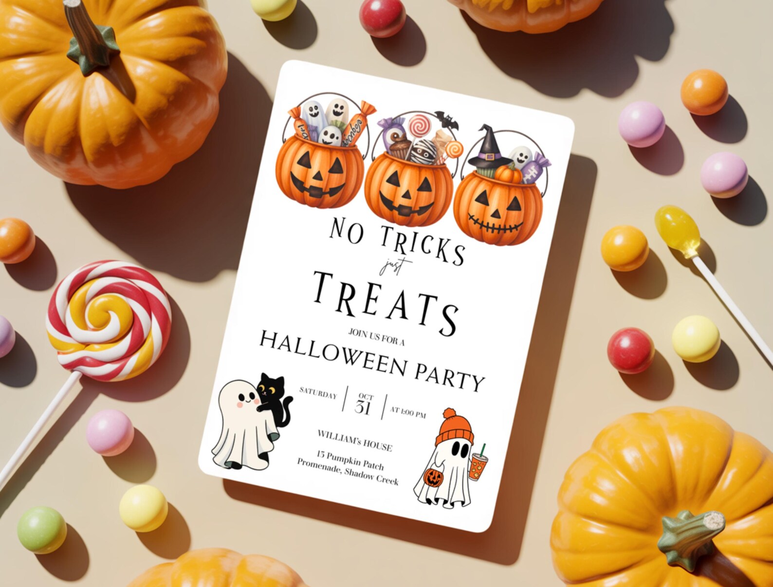 Editable Halloween Party Invitation Template, Spooky Gothic Canva ...