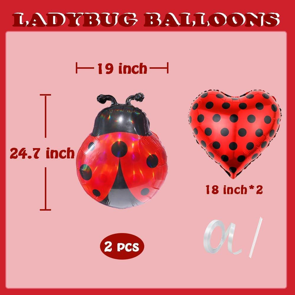 Ladybug Foil Mylar Balloons Insect Bug Spring Theme Lady Bug Party ...