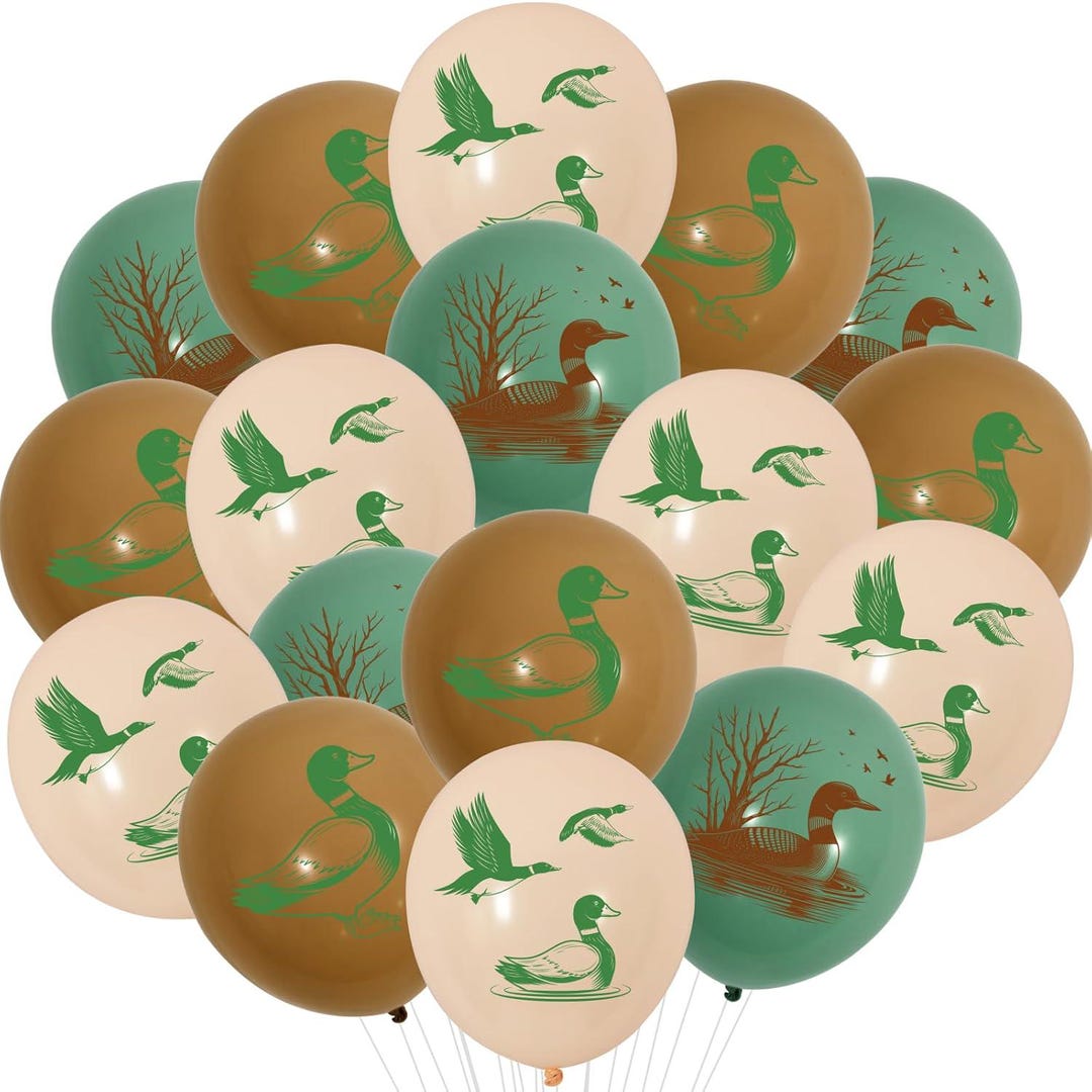 36PCS Duck Hunting Balloons – 12 Inch Mallard Duck Balloons for ...