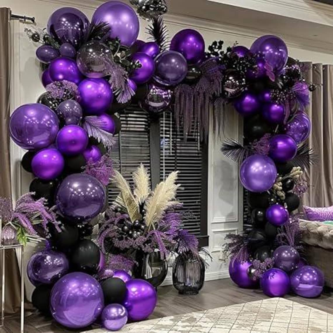 Purple & Black Balloon Arch Kit, Halloween Vampire Party Decor - Etsy