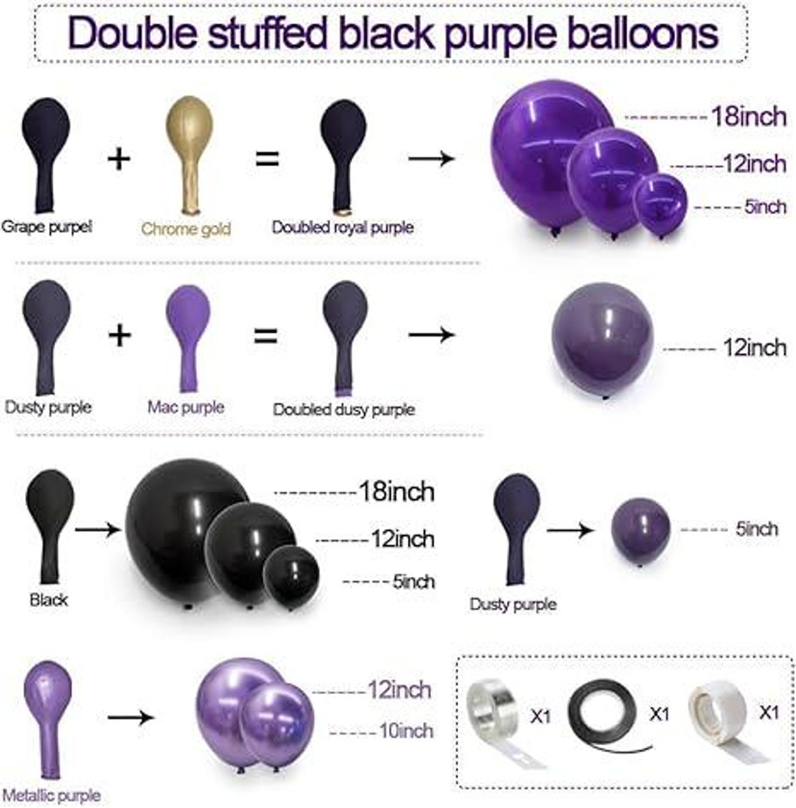 Purple & Black Balloon Arch Kit, Halloween Vampire Party Decor - Etsy