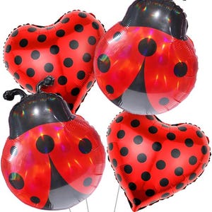 Ladybug Foil Mylar Balloons Insect Bug Spring Theme Lady Bug Party ...