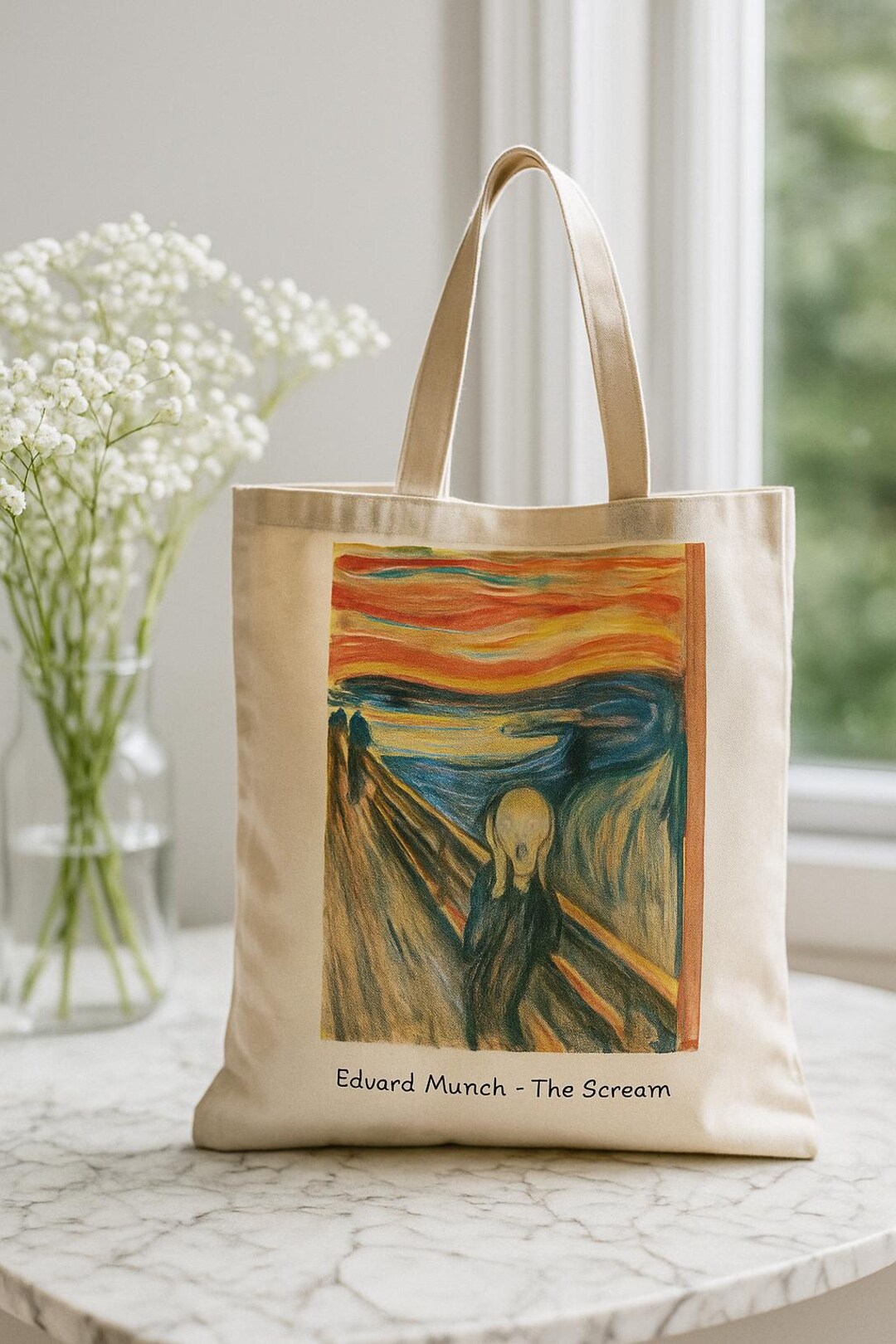 The Scream Tote Bag: Edvard Munch Art, Eco-friendly Canvas, Reusable ...
