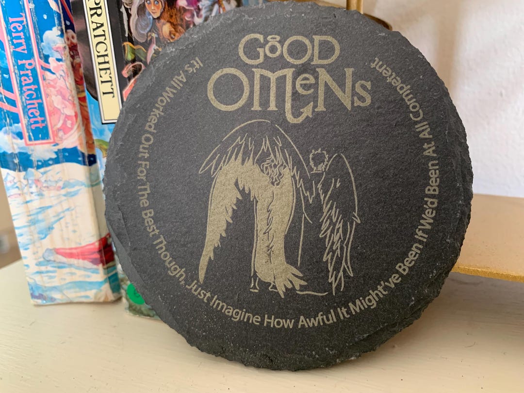 Good Omens Aziraphale and Crowley Angel Demon Neil Gaiman Inspired ...