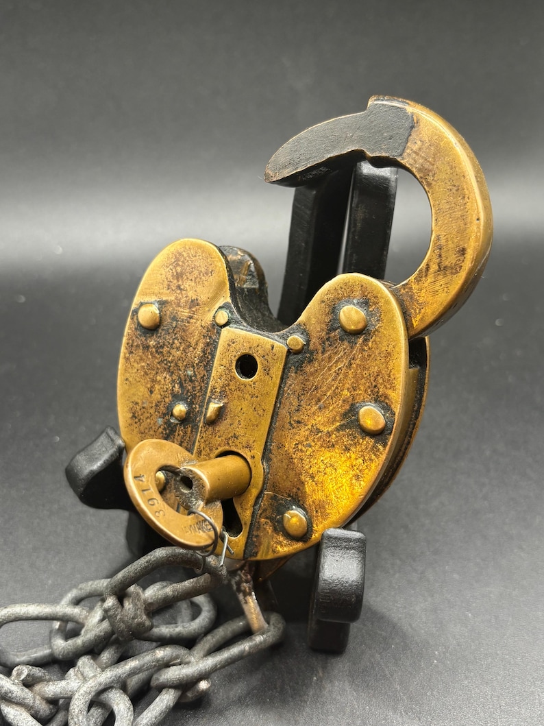 Antique Fraim and Slaymaker Virginia Railway Fancyback Brass Lock - Etsy