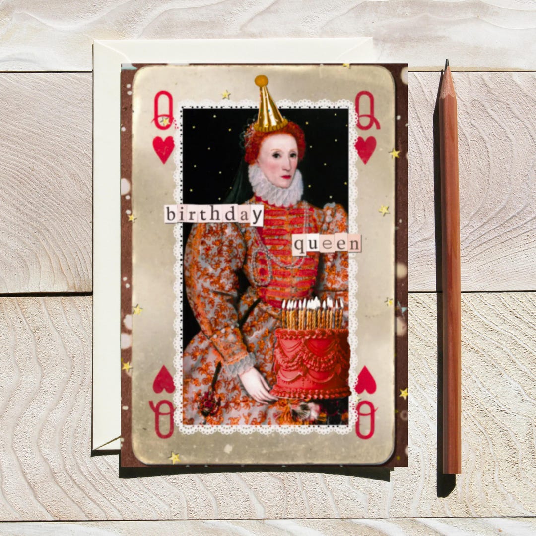 Happy Birthday Queen Card With Envelope | for Women - Etsy
