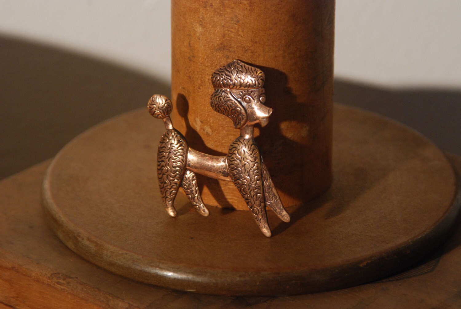 Poodle Pin Rose Gold Tone Copper Brooch Dog Lover Buy Me Dog-gone-it - Etsy