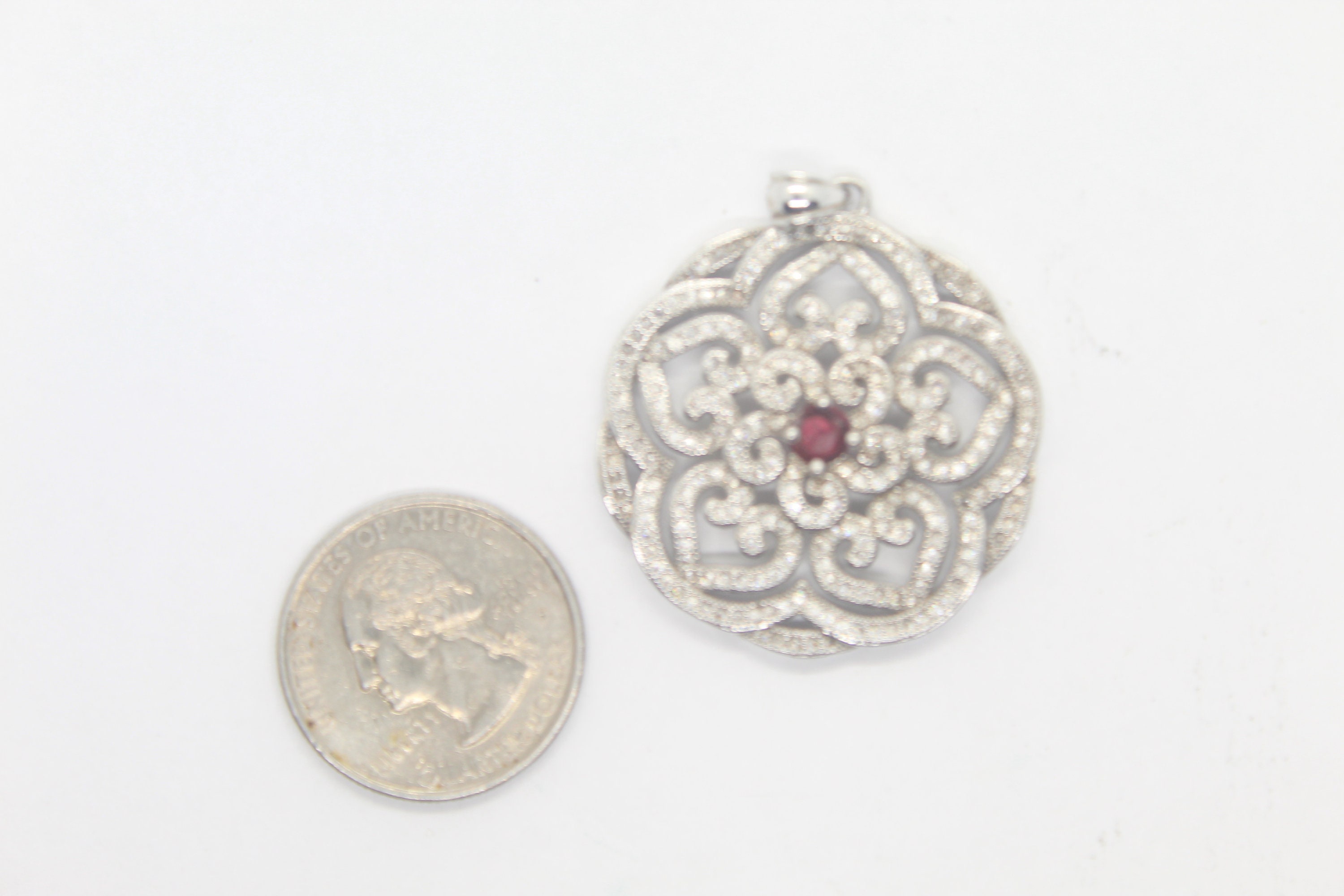 Rhinestone Medallion Pendant - Mandala - 2000's Era - Etsy