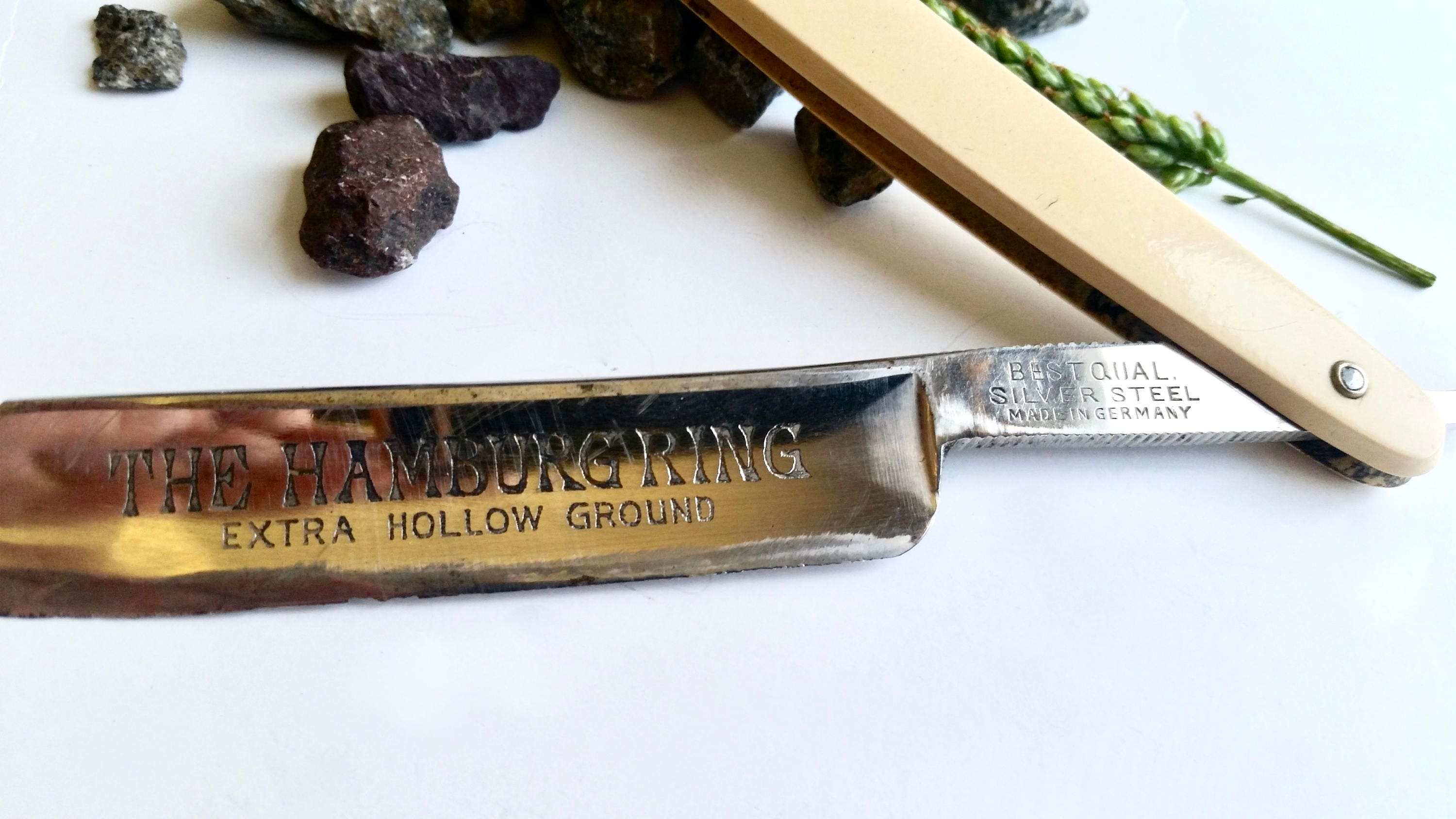 The Hamburg Ring Straight Razor Extra Hollow Ground Germany Macero ...