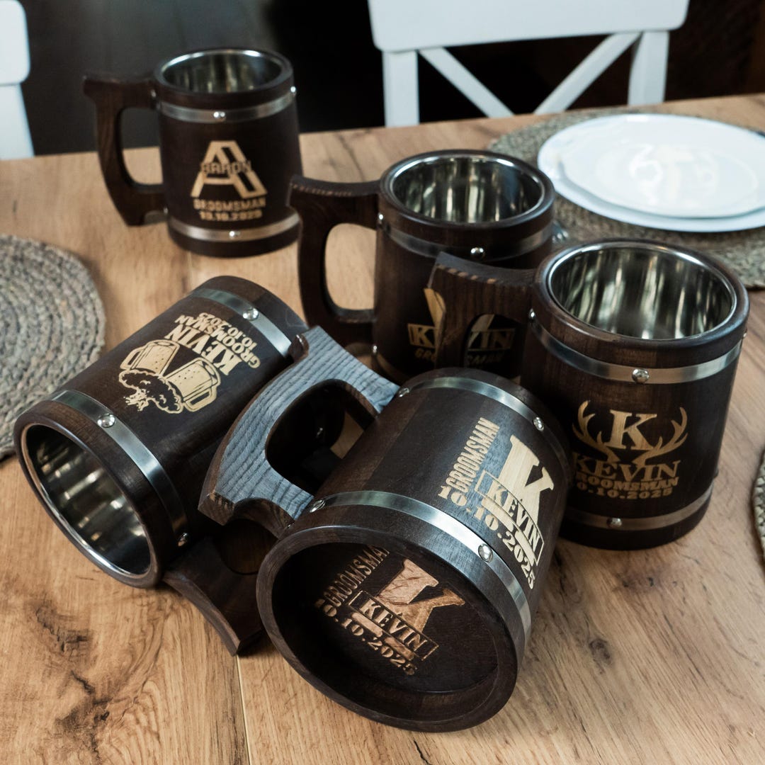 Engraved Groomsmen Beer Tankard Custom Mugs for Men Custom Gifts - Etsy